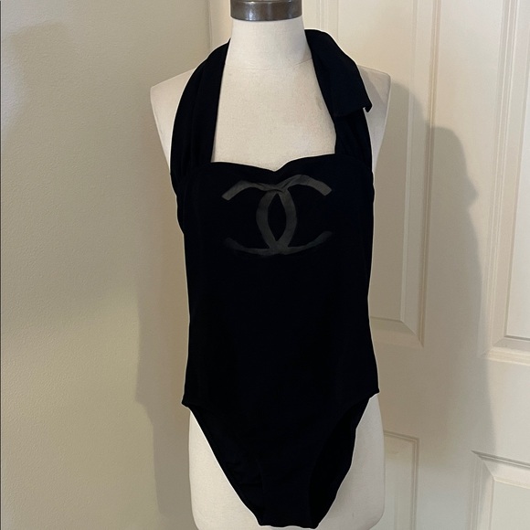 CHANEL | One Pieces | Chanel Black Womens Bodysuit Runway Worn Size 36 ...